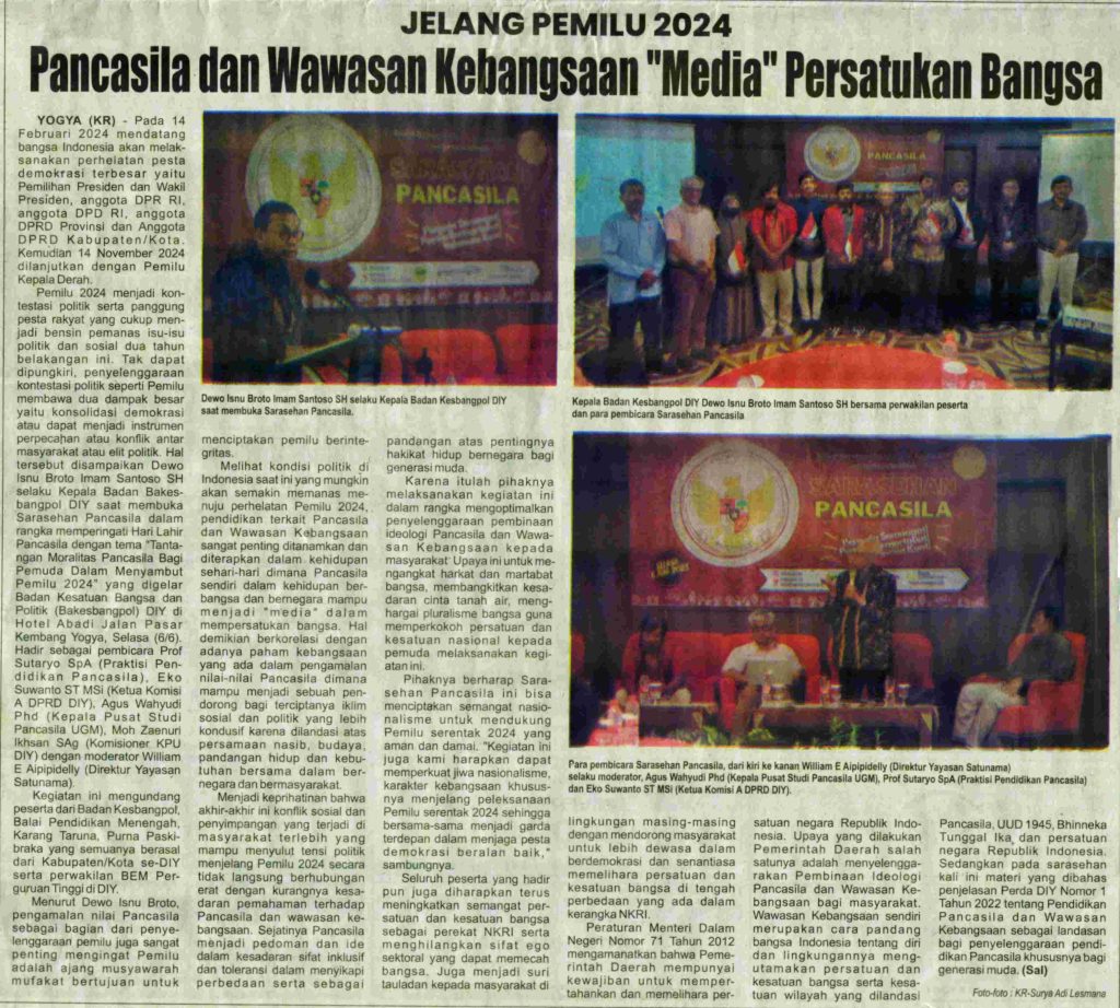 Pancasila dan Wawasan Kebangsaan “Media “Persatukan Bangsa – koran ... Pancasila dan Wawasan Kebangsaan “Media “Persatukan Bangsa – koran ...