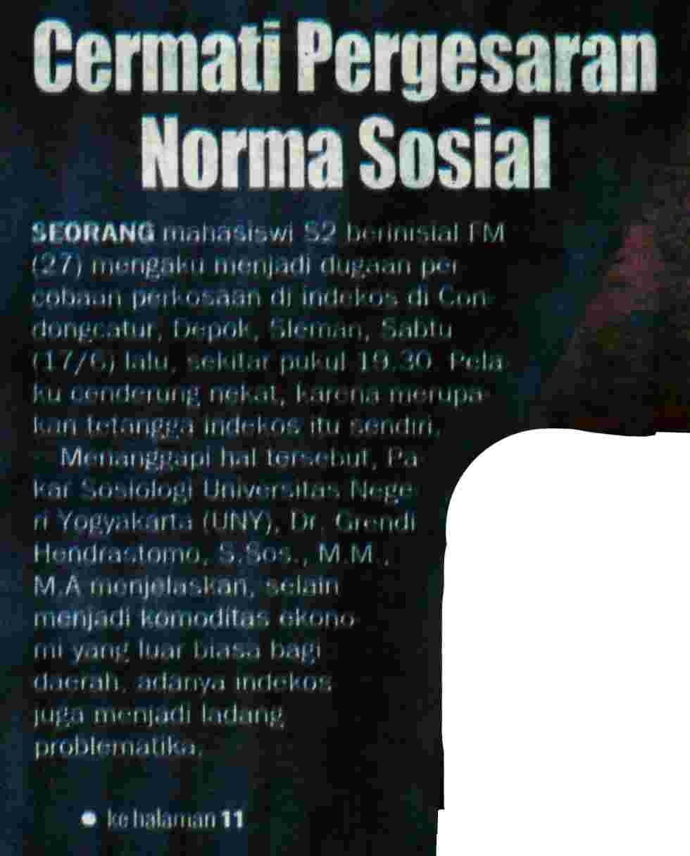 Cermati Pergeseran Norma Sosial – koran.humas.ugm.ac.id