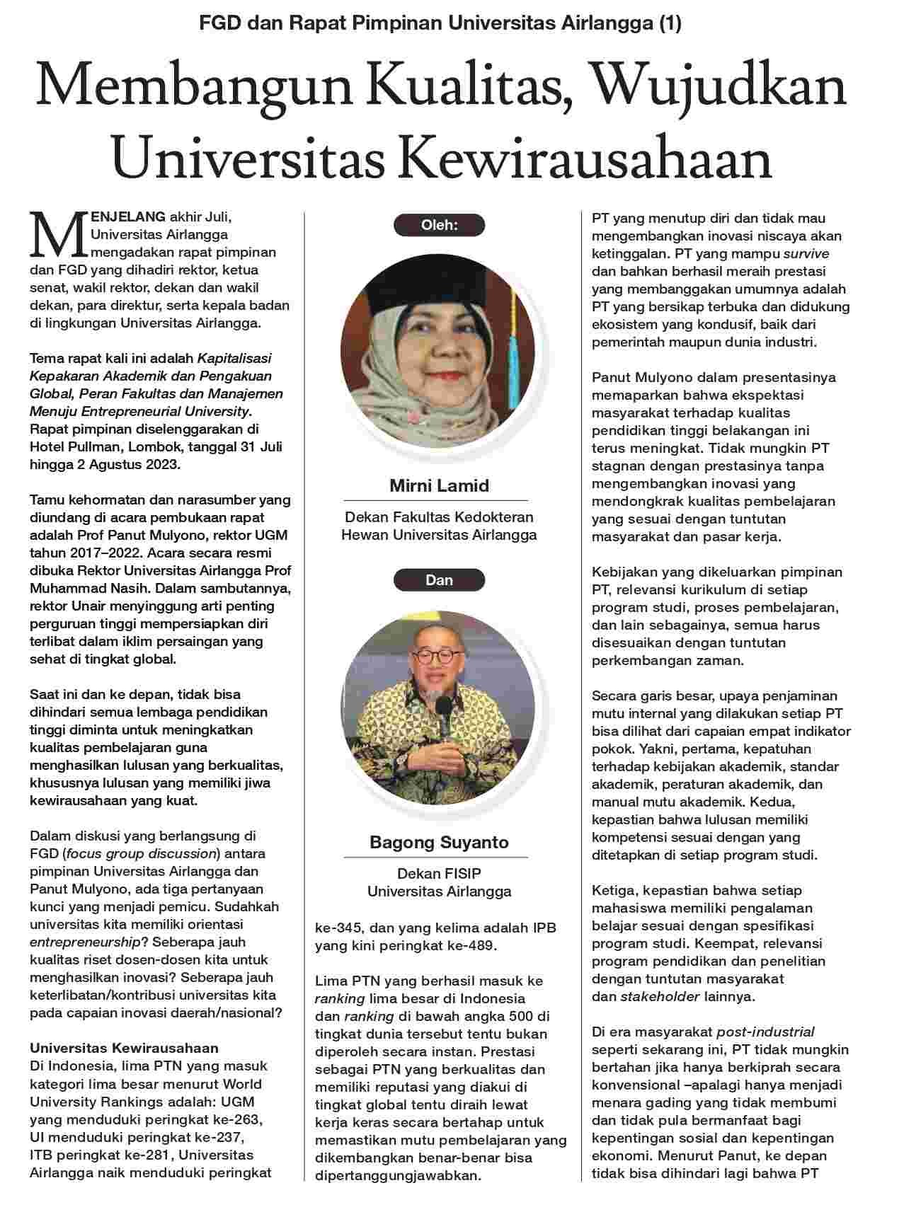 Membangun Kualitas, Wujudkan Universitas Kewirausahaan – koran.humas ...