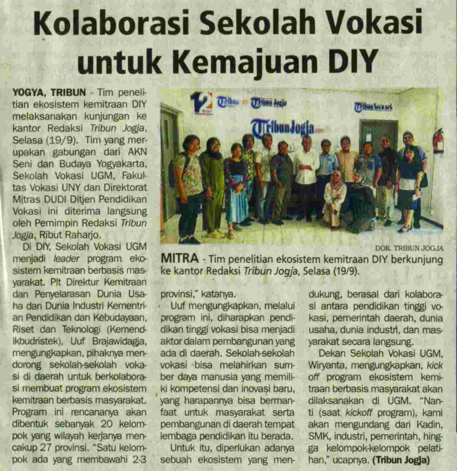 Kolaborasi Sekolah Vokasi untuk Kemajuan DIY – koran.humas.ugm.ac.id
