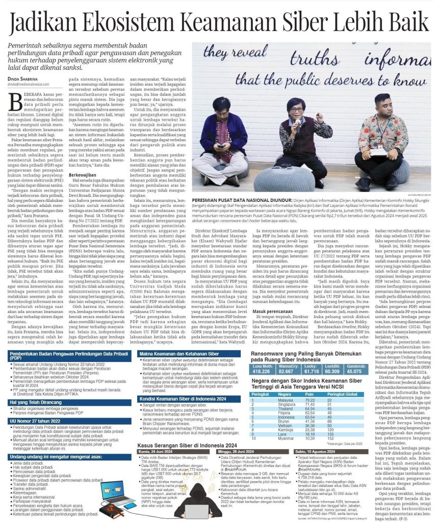 Jadikan Ekosistem Keamanan Siber Lebih Baik – koran.humas.ugm.ac.id